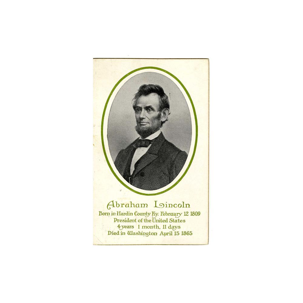 Abraham Lincoln Memorial Post Card | The Lincoln Financial Foundation ...