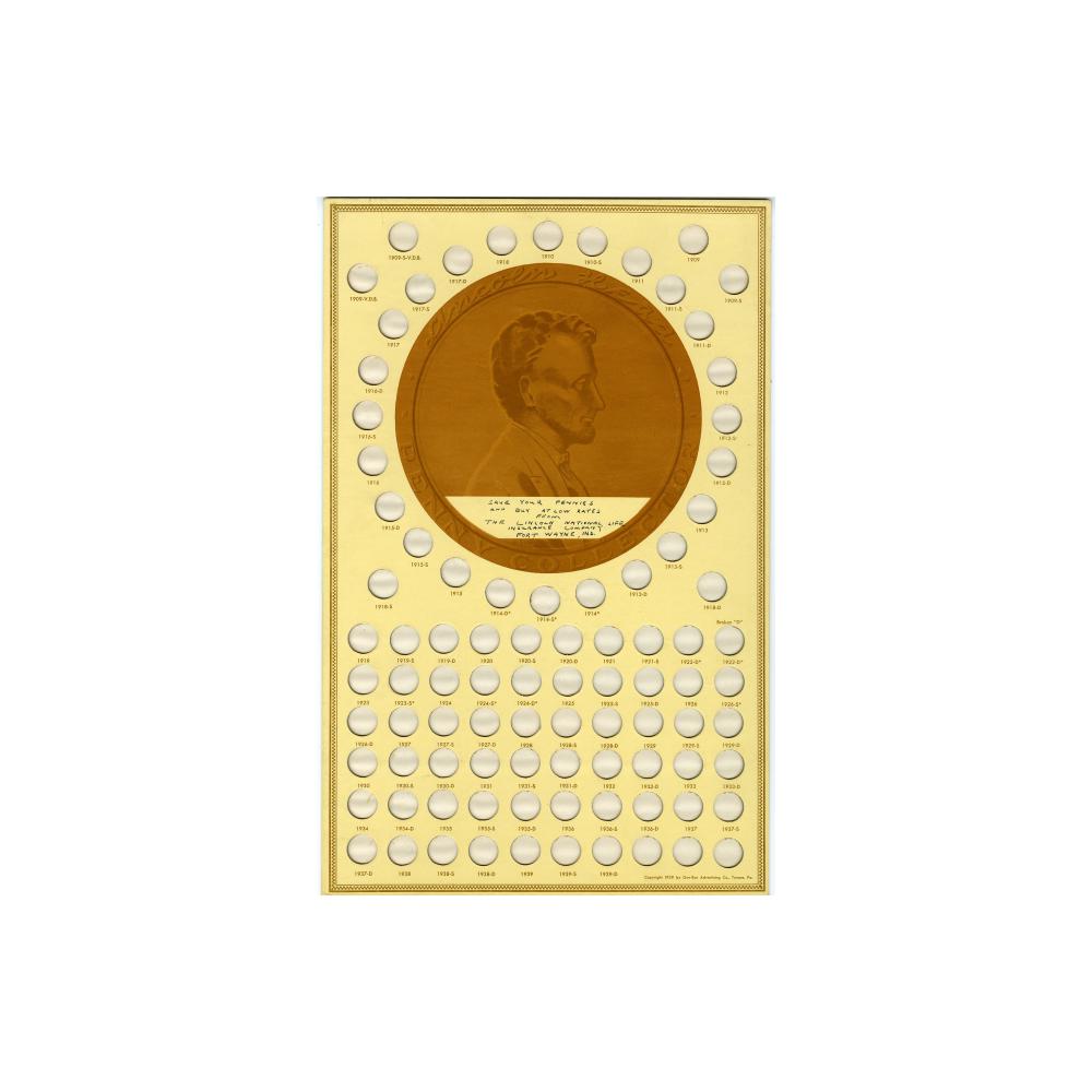 Lincoln Head Penny Collection coin board | The Lincoln Financial ...